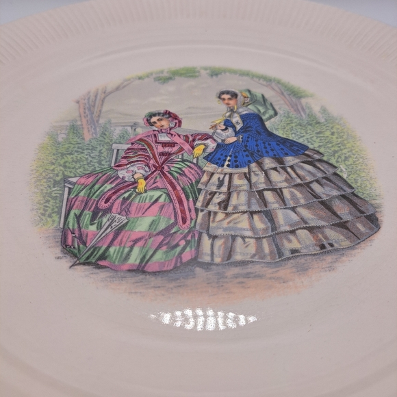 Vintage | Dining | Vintage Godey Print Ribbed Dinner Plates | Poshmark